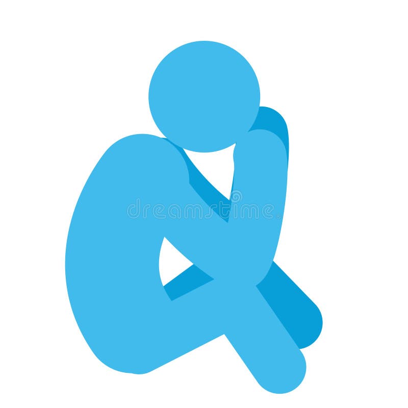 Blue monday person stock illustration. Illustration of person - 299780983