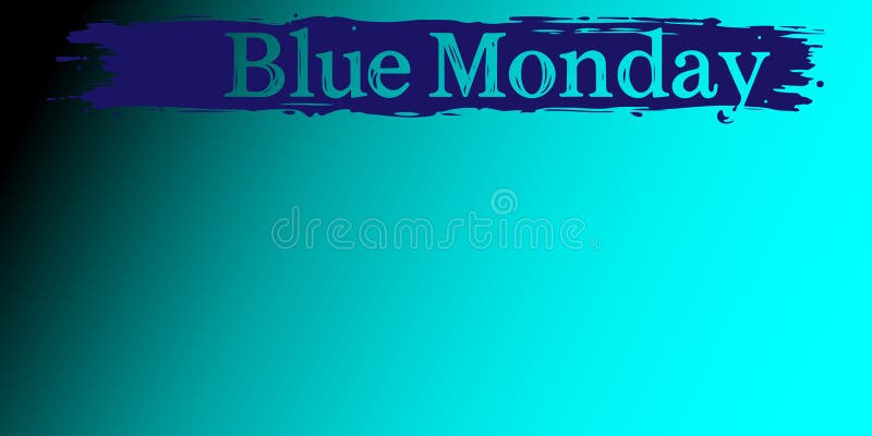 Blue Monday Typography Text Vector Art Illustration Stock Vector ...