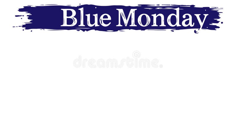 Blue Monday Typography Text Vector Art Illustration Stock Vector ...