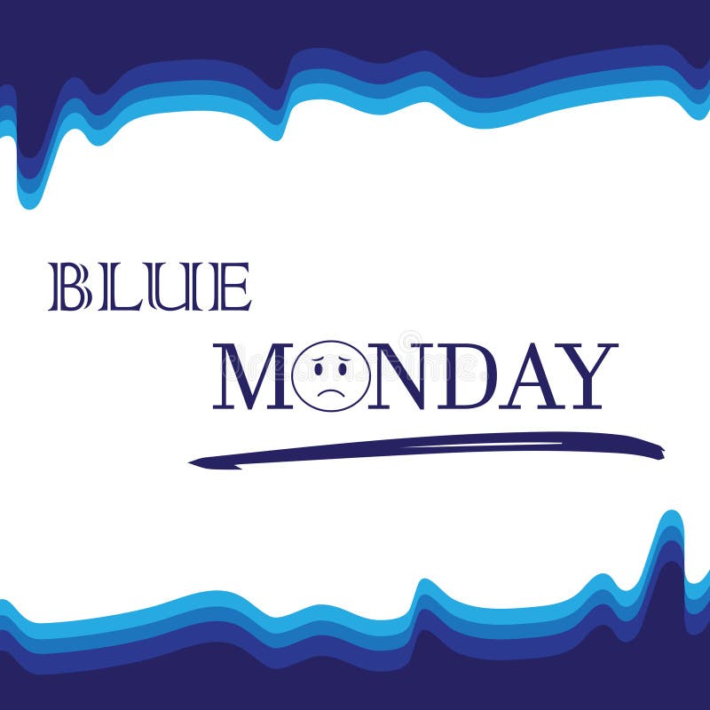 Blue monday emoji stock illustration. Illustration of gloomy - 299780963