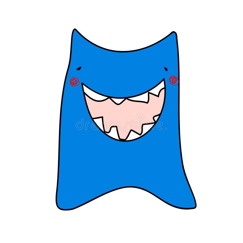 Blue Monster stock vector. Illustration of blue, mutant - 46897954