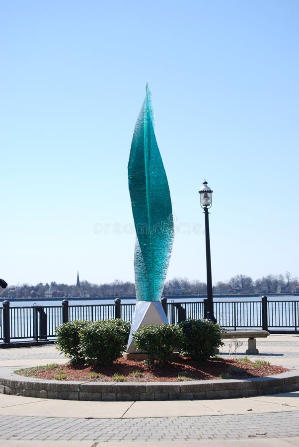 Blue monument stock photo. Image of swirl, delaware, statue - 4823268