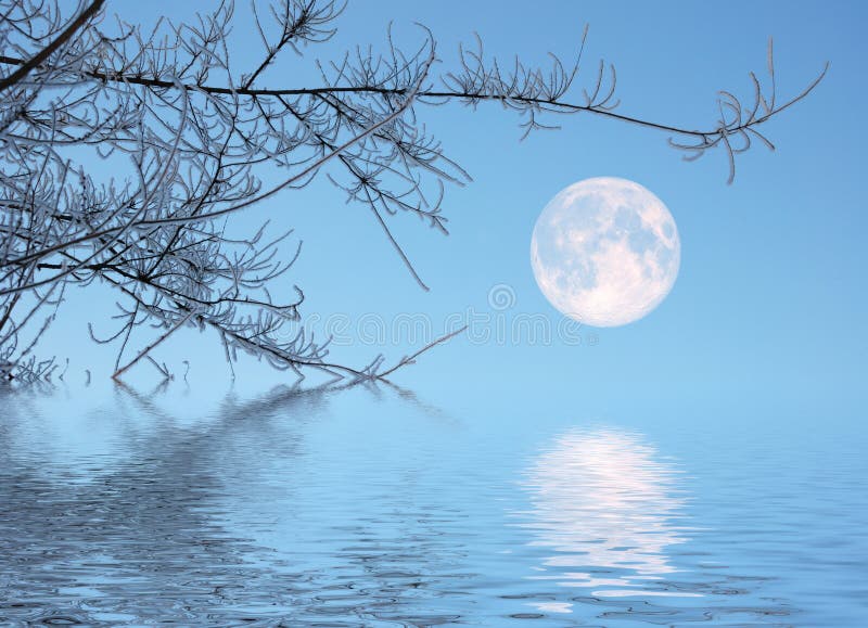 Blue Moon Ocean stock photo. Image of ocean, reflection - 1393990
