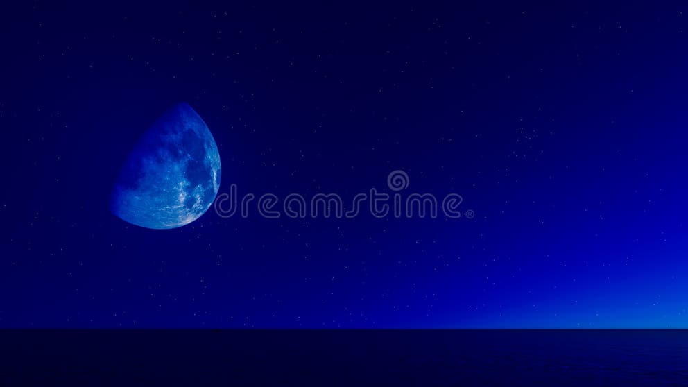 Blue Moon 02 stock photo. Image of moon, beautiful, landscape - 49321656