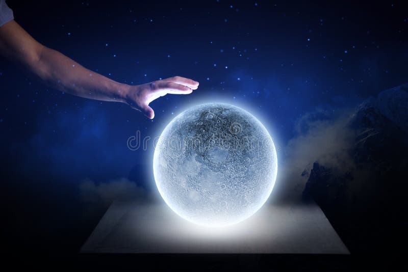 Blue moon stock photo. Image of ball, glow, glowing, hallows - 41852812