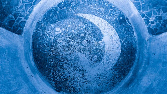 Blue Moon Illustration Abstract Art Stock Photo - Image of natural ...