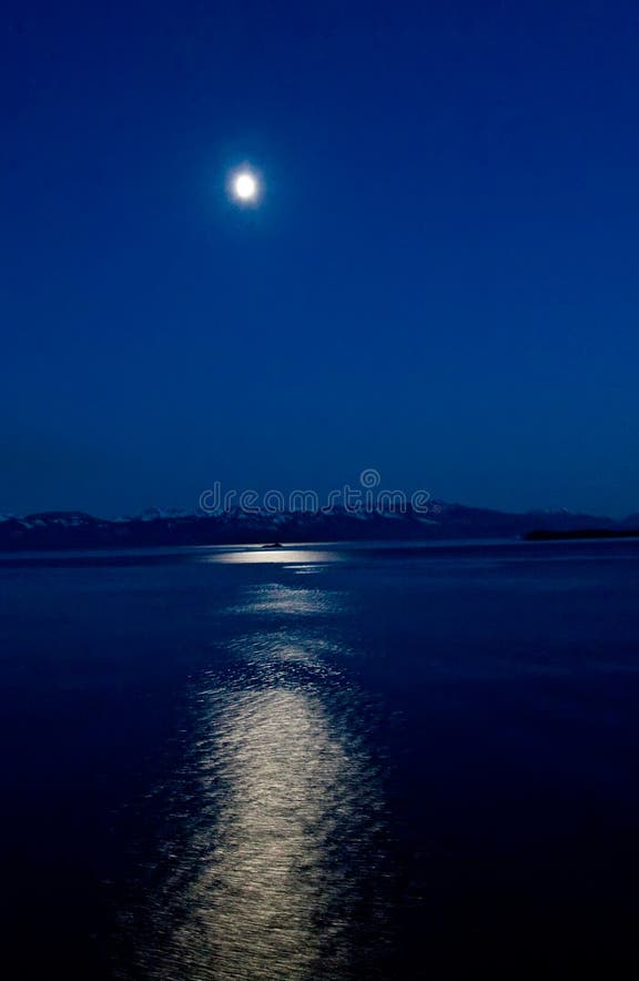 Blue Moon Over Alaska stock image. Image of water, inside - 10850431