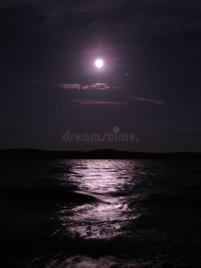Blue Moon Over Kentucky Lake Stock Image - Image of clouds, windy: 29621645