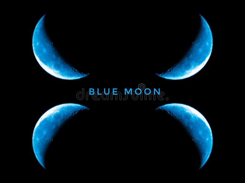 Blue Moon Illustration Abstract Art Stock Photo - Image of natural ...