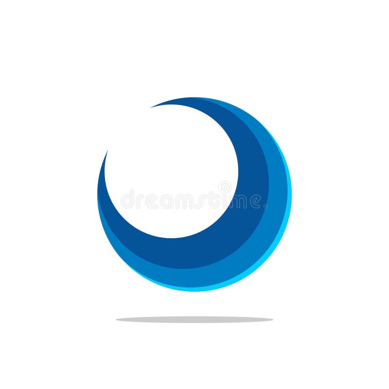 Blue Moon Swoosh Logo Template Illustration Design. Vector EPS 10 Stock ...