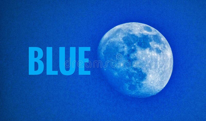 Blue Moon Illustration Abstract Art Stock Photo - Image of natural ...