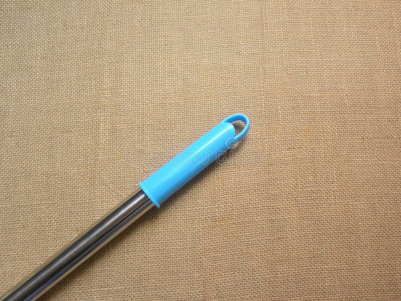Blue mop handle stock photo. Image of hygiene, dust - 184555746