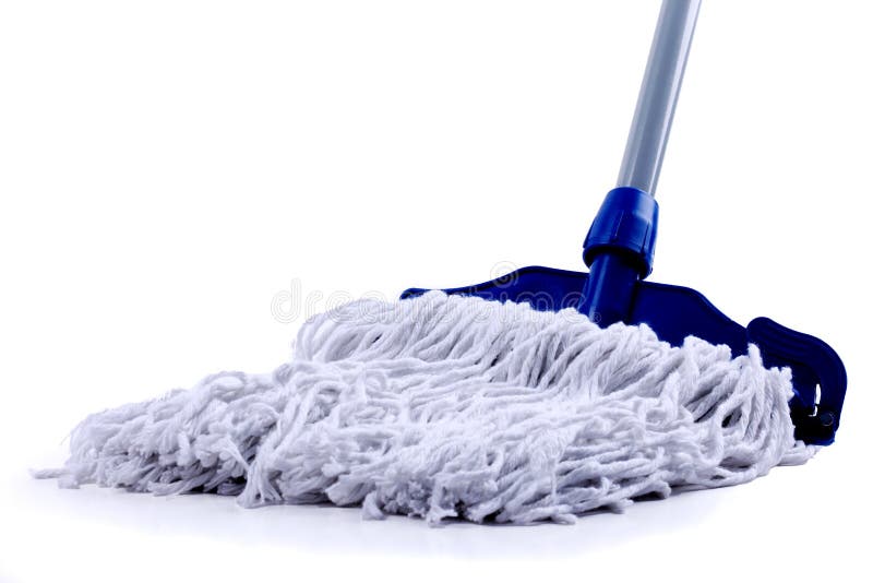 Blue mop stock photo. Image of background, rope, hard - 143865024