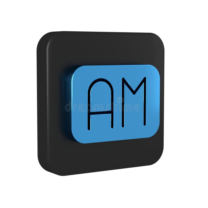 Blue Morning Time Icon Isolated on Transparent Background. Time Symbol ...