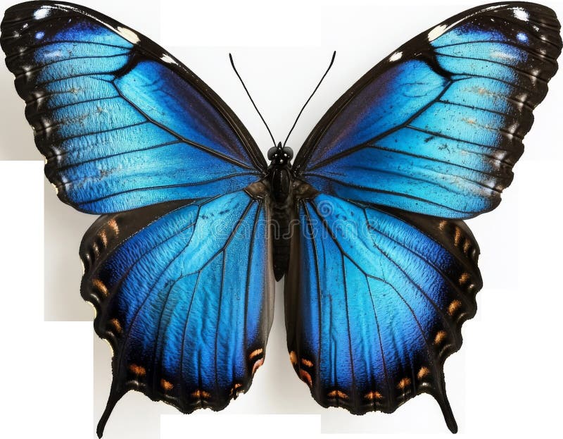 Blue Morpho Butterfly on Transparent Background, Nature and Wildlife ...