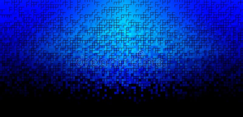 Blue Mosaic Background with Light in the Center Stock Illustration ...