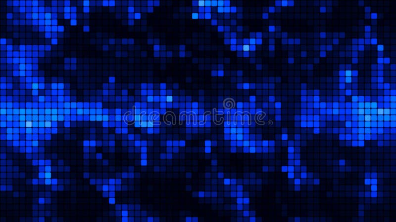 Blue Mosaic Background in Technology Concept. Abstract Blue LED Squares ...