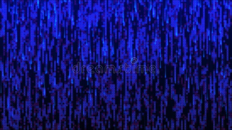 Blue Mosaic Background in Technology Concept. Abstract Blue LED Squares ...