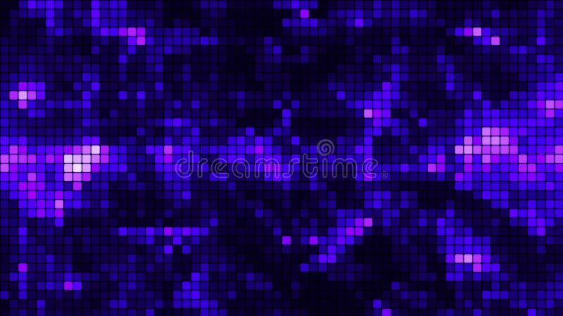 Blue Mosaic Background in Technology Concept. Abstract Multicolored LED ...
