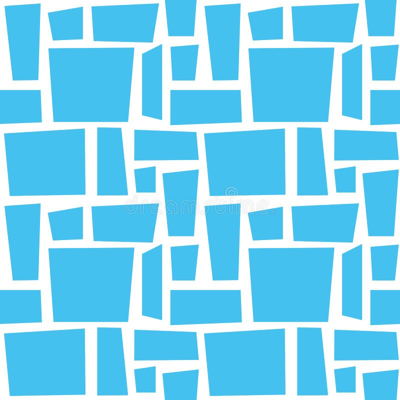 Blue Mosaic. Bathroom. Tile Texture. Vector Seamless Pattern. Stock ...