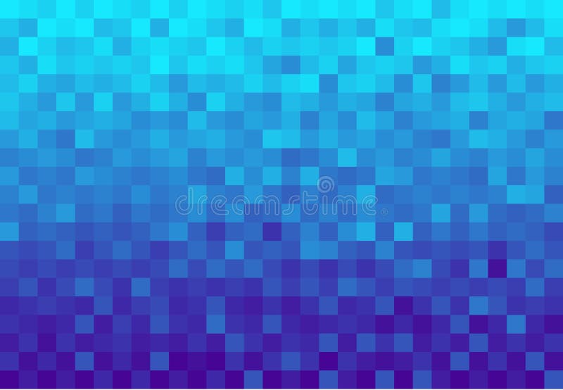 Blue Mosaic Pattern. Pixel Color Gradient. Vector Illustration for Your ...