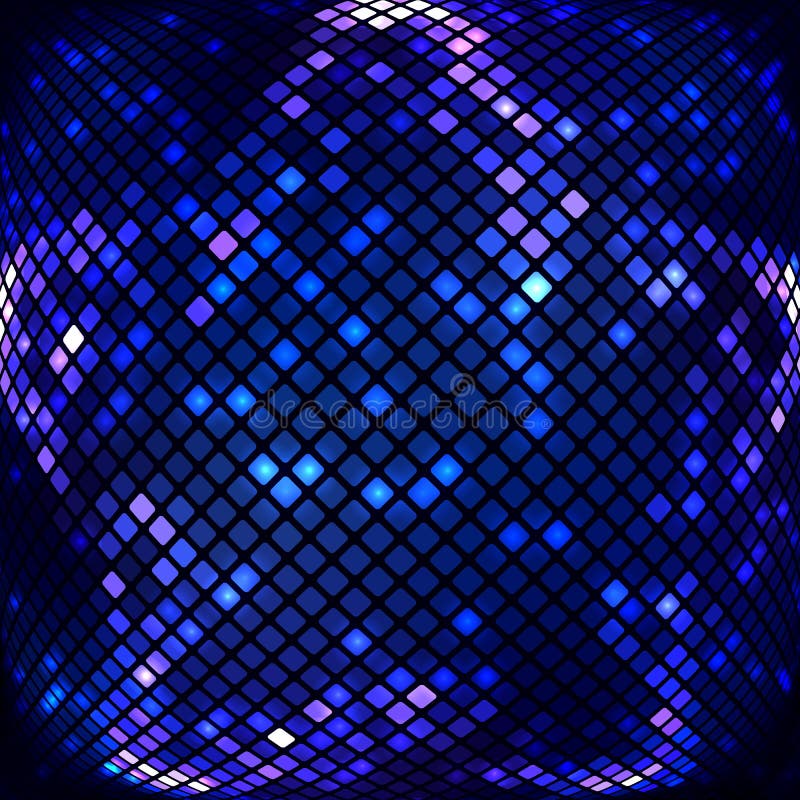 Blue Mosaic Square with Round Corners Stock Vector - Illustration of ...