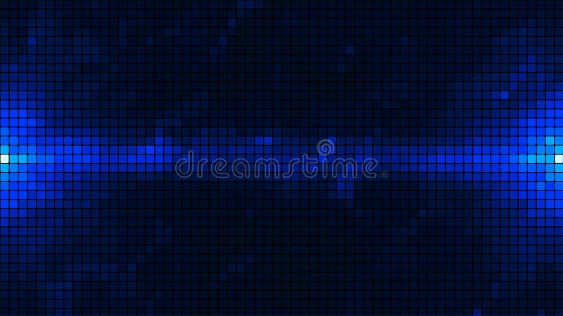 Blue Mosaic Tile Background in Technology Concept. Abstract Blue LED ...