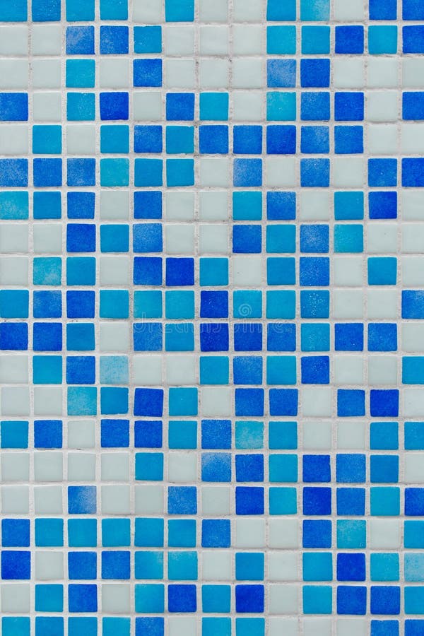 Blue Mosaic Tile Bath Bathroom Pool Toilet Square Texture Abstract ...