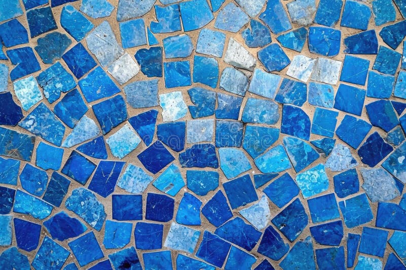 Blue Mosaic Tile Texture for Background and Design Stock Illustration ...