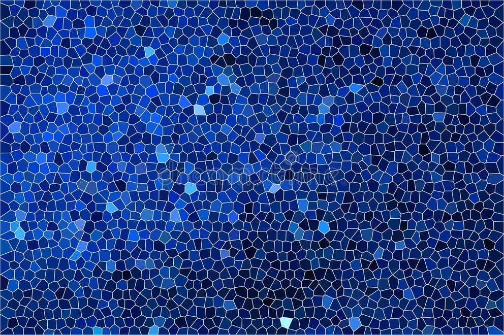 Blue Mosaic Tiles Pattern Texture Stock Illustration - Illustration of ...
