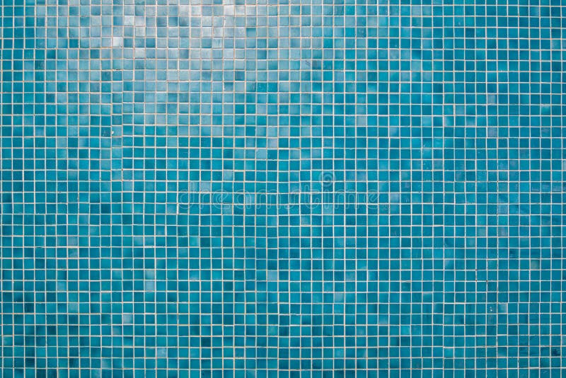 Blue Mosaic Tiles on the Wall Stock Image - Image of construction, wall ...