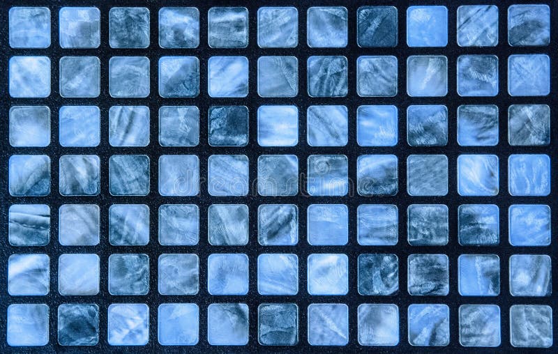 Blue Tone Mosaic Tiles Texture Background Stock Image - Image of tone ...