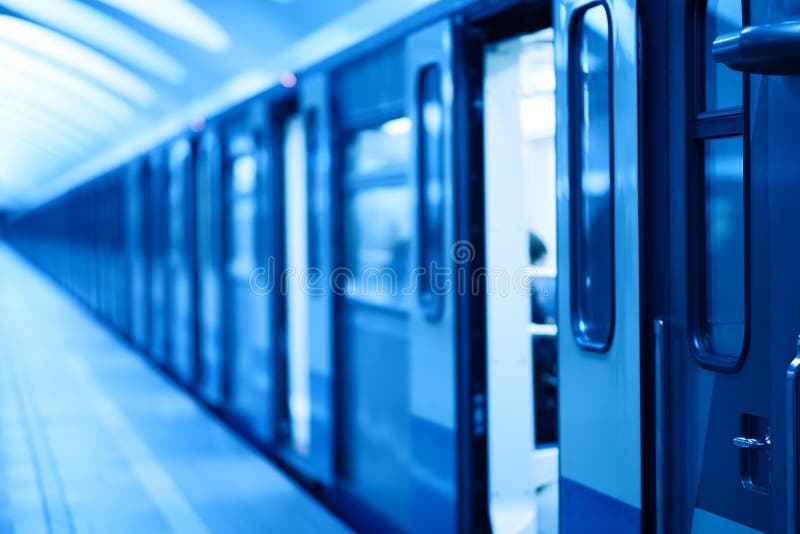 149 Blue Moscow Metro Train Background Stock Photos - Free & Royalty ...