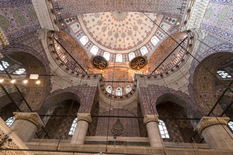 Blue Mosque Ceiling Istanbul Stock Photo - Image of dome, mosque: 32671936