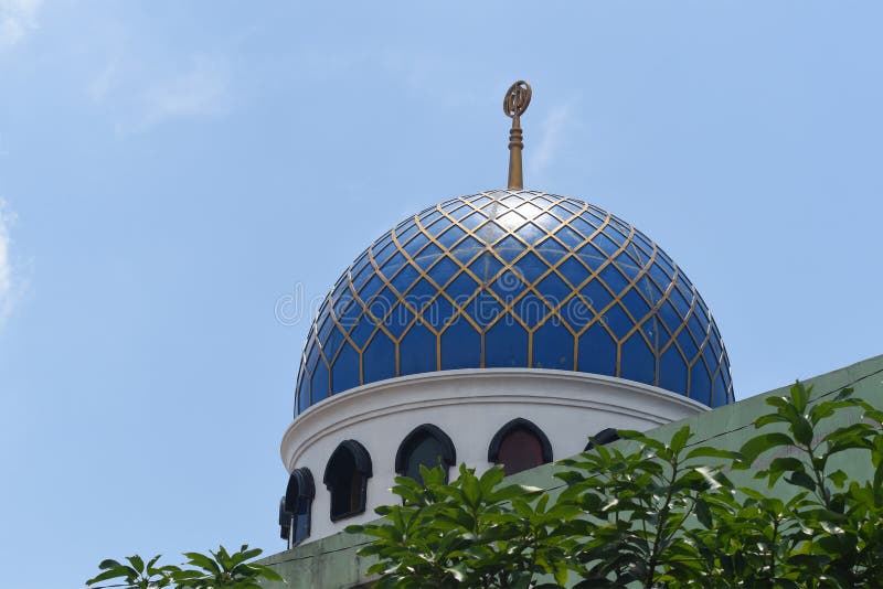 Blue Mosque Dome in an Islamic School Complex Stock Photo - Image of ...