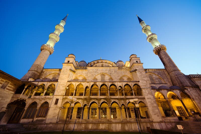 Blue Mosque at Evening stock image. Image of monument - 20719043