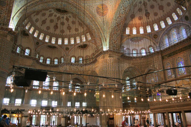The Blue Mosque editorial stock image. Image of fresco - 33458494