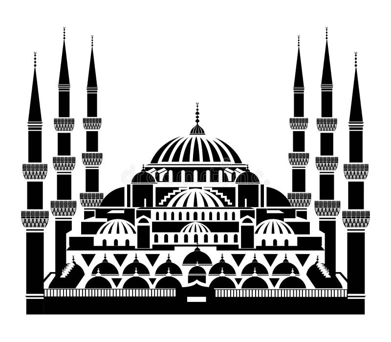 The Blue Mosque, Istanbul stock vector. Illustration of islamic - 27348430