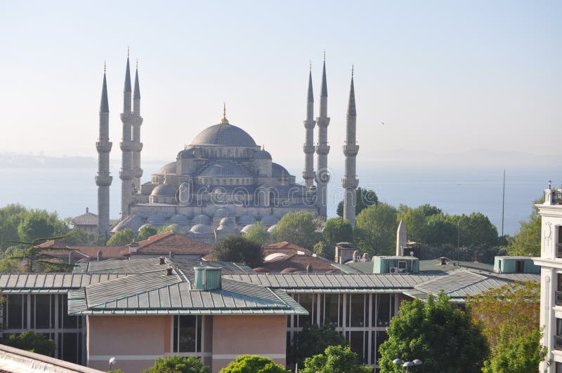 Blue Mosque in Istanbul stock image. Image of roof, mosque - 65444437