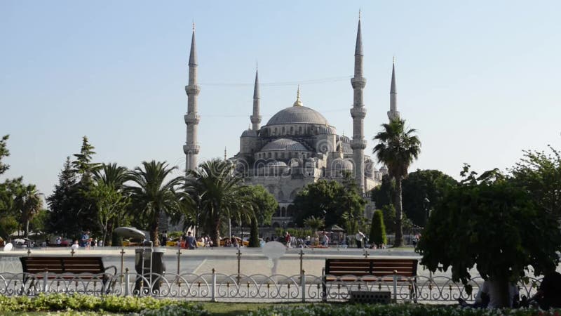 Blue Mosque Aerial View, Istanbul, Turkey Stock Footage - Video of ...