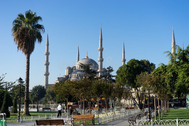 Blue Mosque Restoration Work Editorial Photography - Image of europe ...