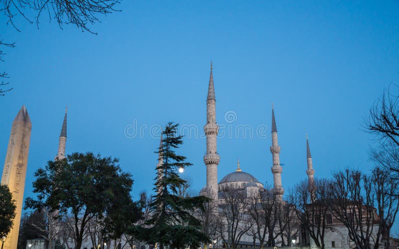 Blue Mosque, Istanbul, Turkey Stock Image - Image of profile, religion ...