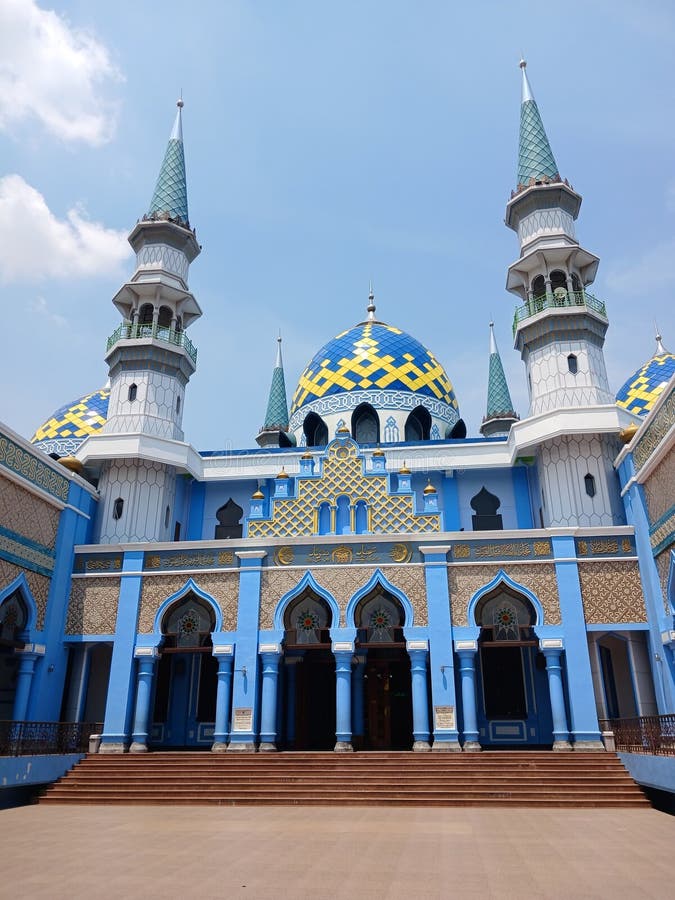 The Blue mosque in Java stock photo. Image of indonesia - 321560102