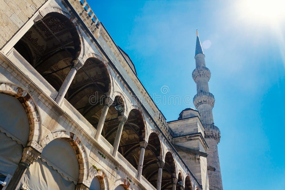 Blue Mosque side view stock photo. Image of fragment - 46439434