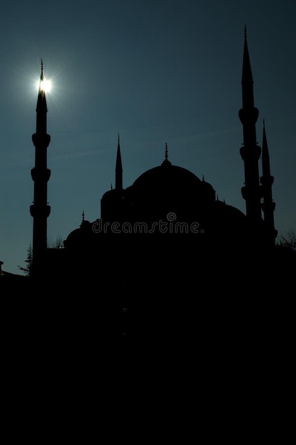 Blue Mosque Silhouette, Istanbul Stock Image - Image of islamic ...