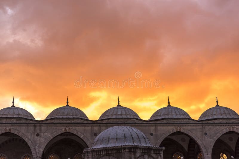 Blue Mosque with Sunset in Istanbul. May 2016 Editorial Stock Image ...