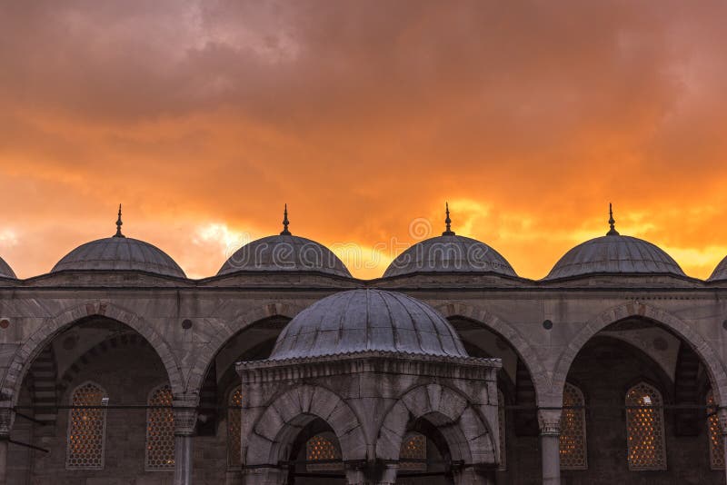 Blue Mosque with Sunset in Istanbul. May 2016 Editorial Stock Photo ...