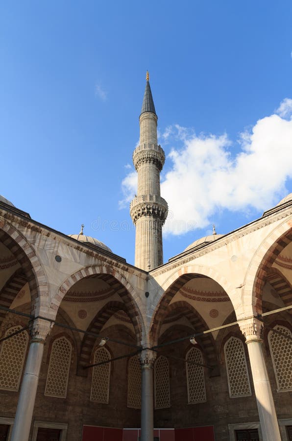 The Blue Mosque Entrance, Istanbul Stock Image - Image of famous ...