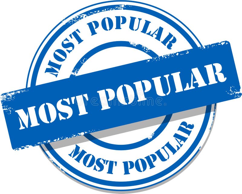 Blue Most Popular Tag Stamp Stock Vector - Illustration of product ...