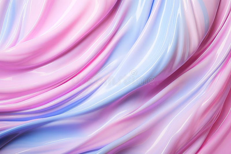 Blue and Mother of Pearl Pink Gradient Background with Flowing Liquid ...